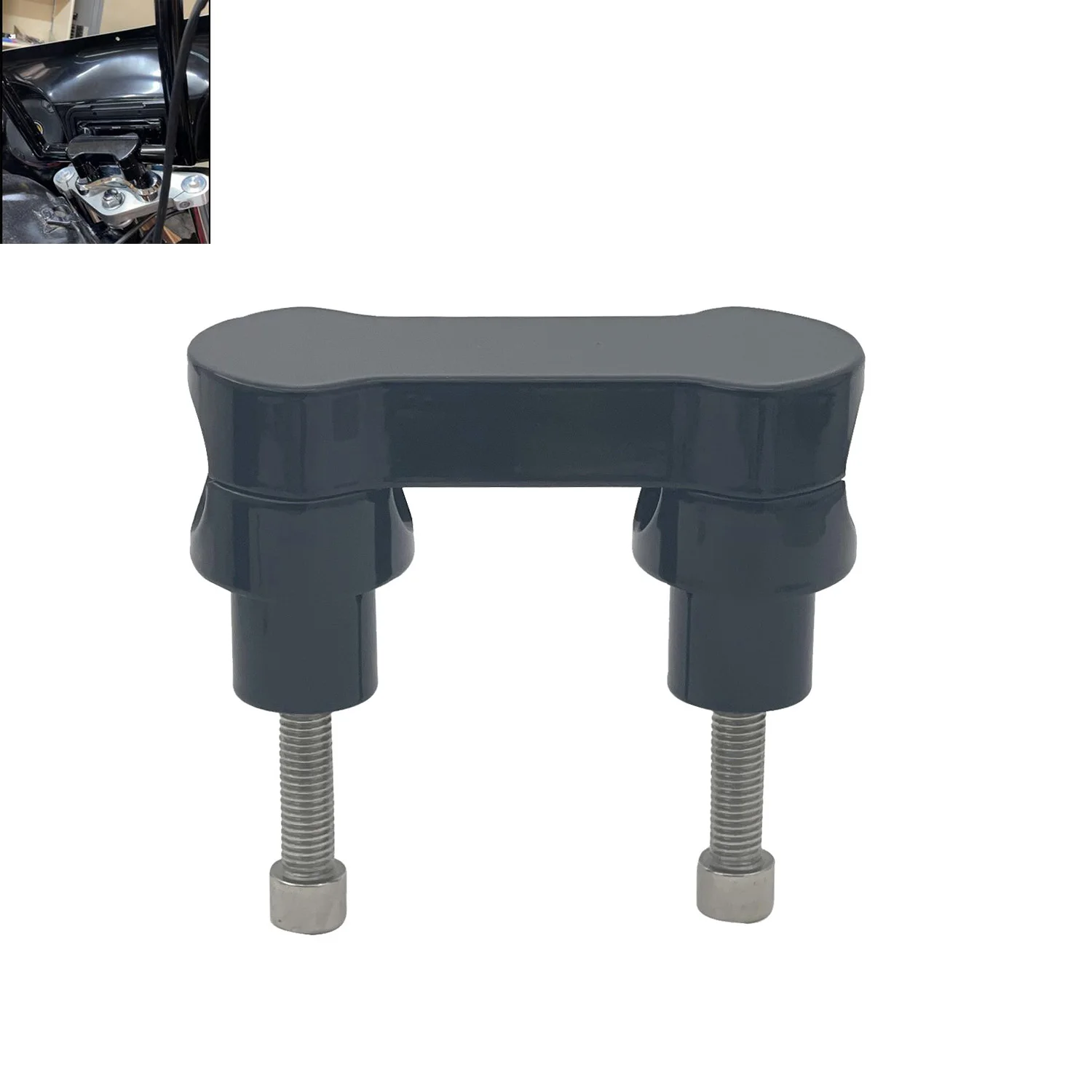 2" Height 1.25" Handlebar Riser Clamp Mount For Harley Touring Road ...