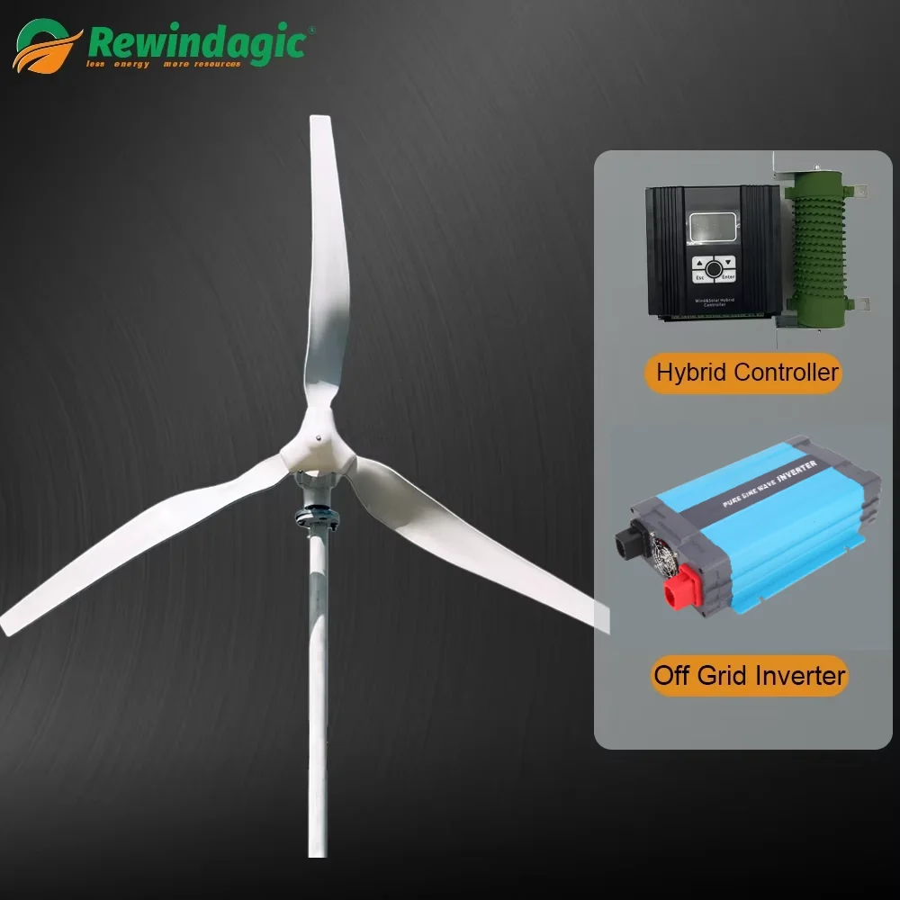 30000W Wind Turbine Generator Complete Set 24V 48V 10KW Magnetic Motor ...