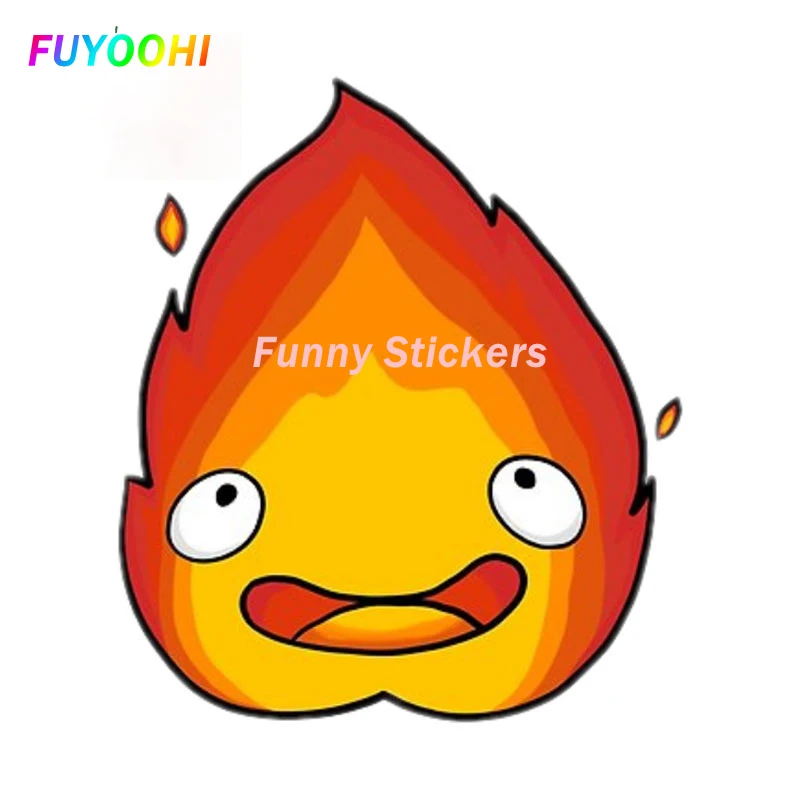 FUYOOHI-Exterior-Protection-Funny-Stickers-Calcifer-Car-Stickers ...