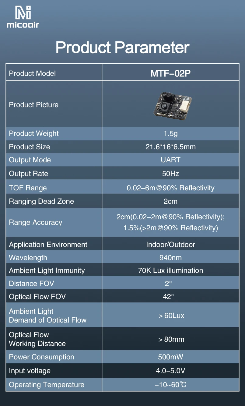 Датчик расхода и дальности MicoAir MTF-02P | AliExpress