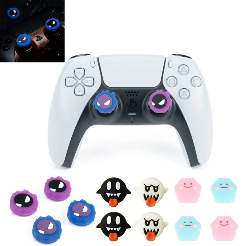 Luminous-Ghost-Silicone-Joystick-Cover-For-Sony-PS5-PS4-PS3-Xbox-One ...