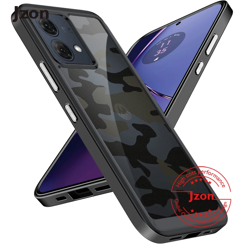 Jzon-For-Motorola-Moto-G84-5G-Phone-Case-Camouflage-Style-Transparent ...