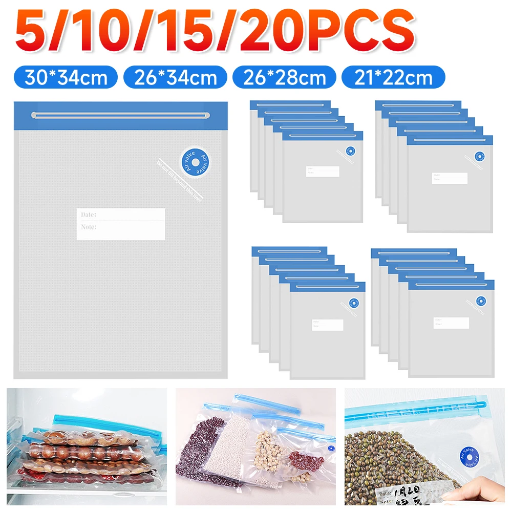 5-20pcs-Vacuum-Sealed-Food-Bags-Household-Food-Vacuum-Compression-Bags ...