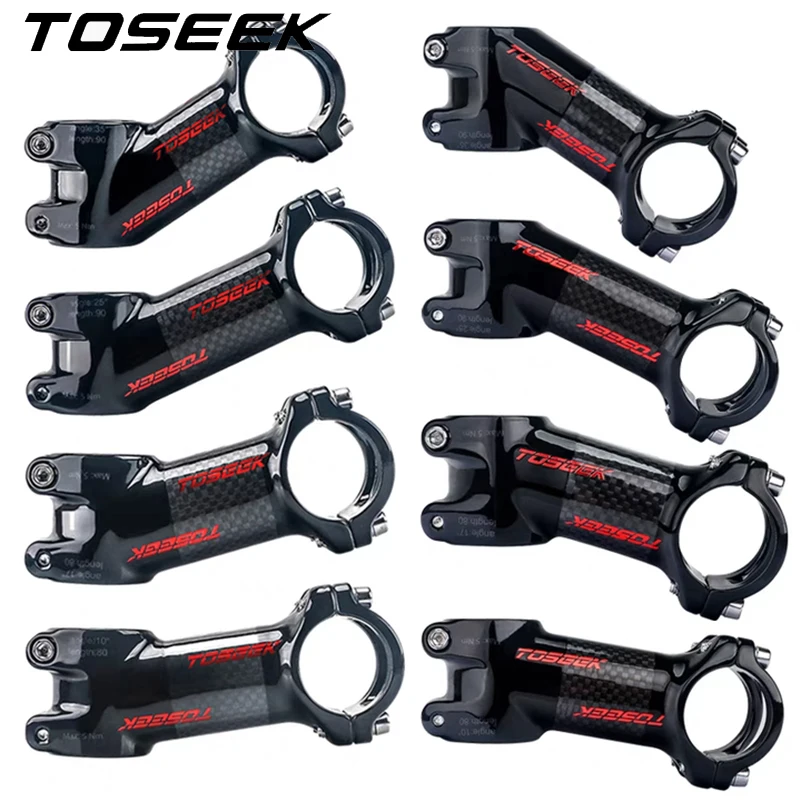 Toseek Stem 10/17/25/35 Degree Bicycle Handlebar Stem Ultralight 31.8MM ...