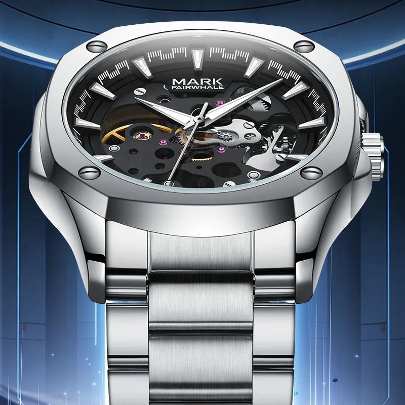 MARK FAIRWHALE Automatic Movement 6940 Men Watch New Luminous ...