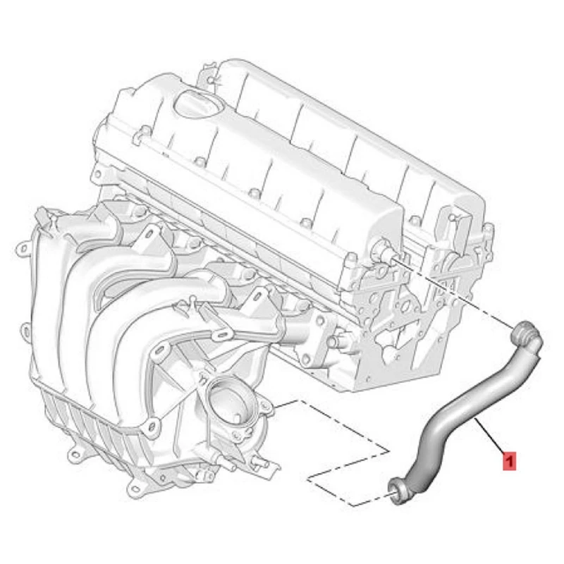 9664181280 자동차 엔진 크랭크 케이스 브리더, 푸조 307 308 408 508, 시트로엥 C5 III 2.0 16V ...