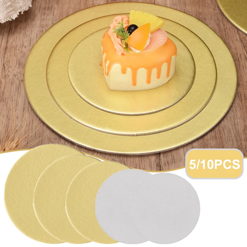 5-10PCS-Cake-Board-Round-Cardboard-Base-Baking-Dessert-Tray-Cake-Hard ...