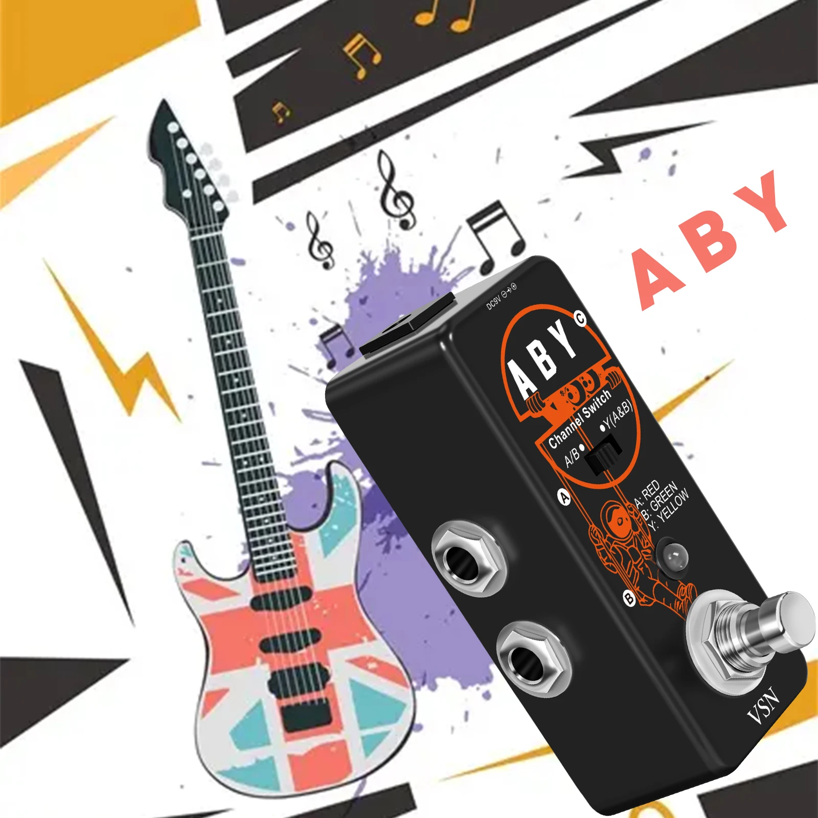 VSN-ABY-Box-Line-Selector-AB-Switch-Guitar-Pedal-ABY-Box-Line-Selector ...