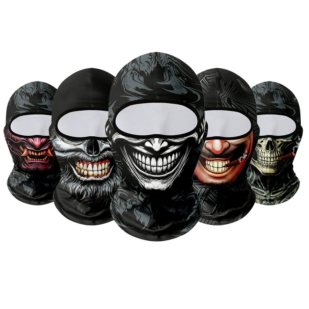 New Skull Balaclava Sun Protection Quick-dry Breathable Biker Head ...