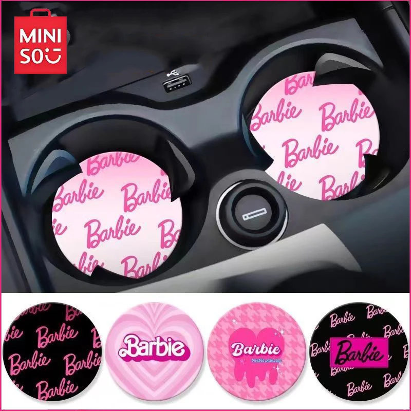 New-Miniso-Barbie-Car-Coaster-Women-s-Leather-Placemat-Fashion ...