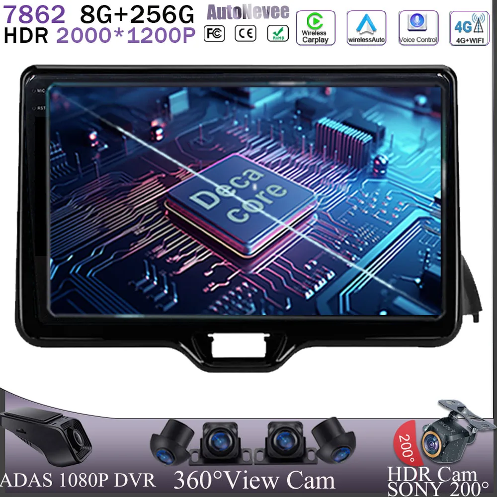 Car-Android-13-For-Toyota-Yaris-Vios-2020-2022-No-2din-DVD-5G-Auto ...