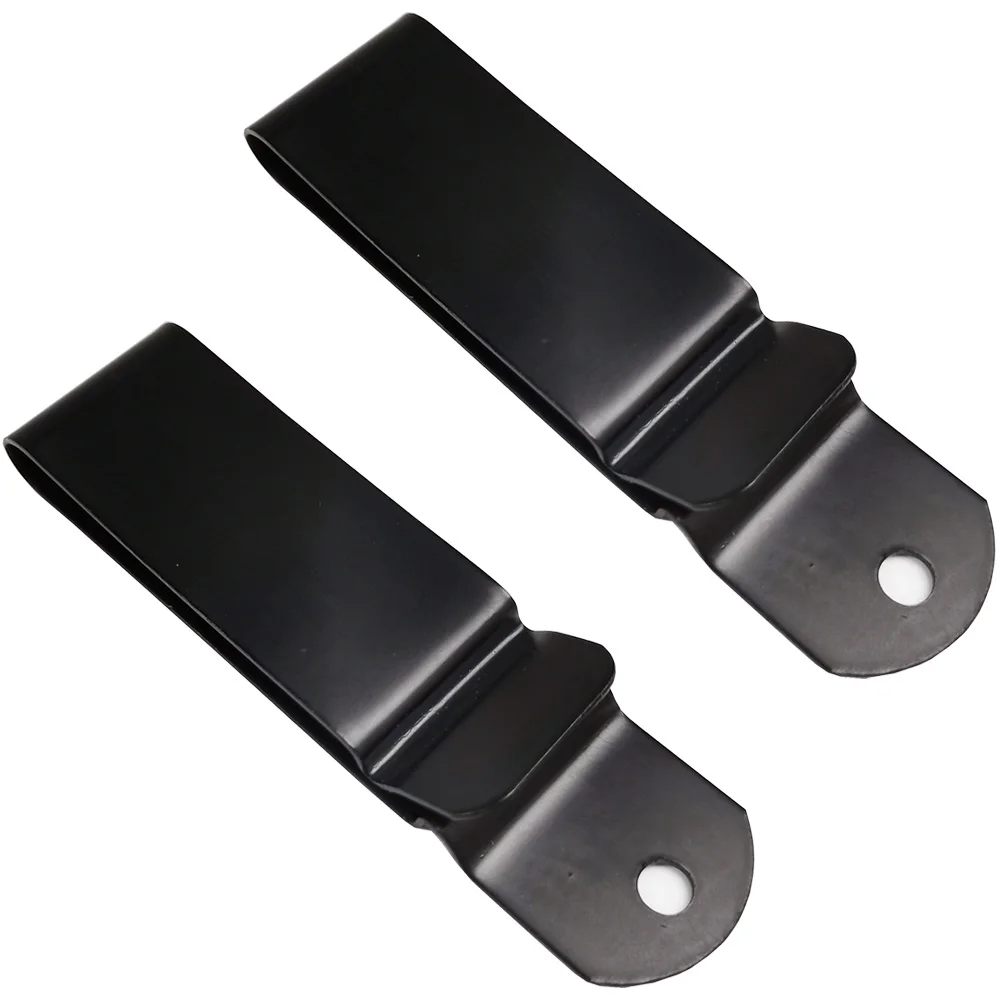 2PCS-Black-Coated-Metal-Belt-Clip-For-Mounting-on-KYDEX-and-Leather ...