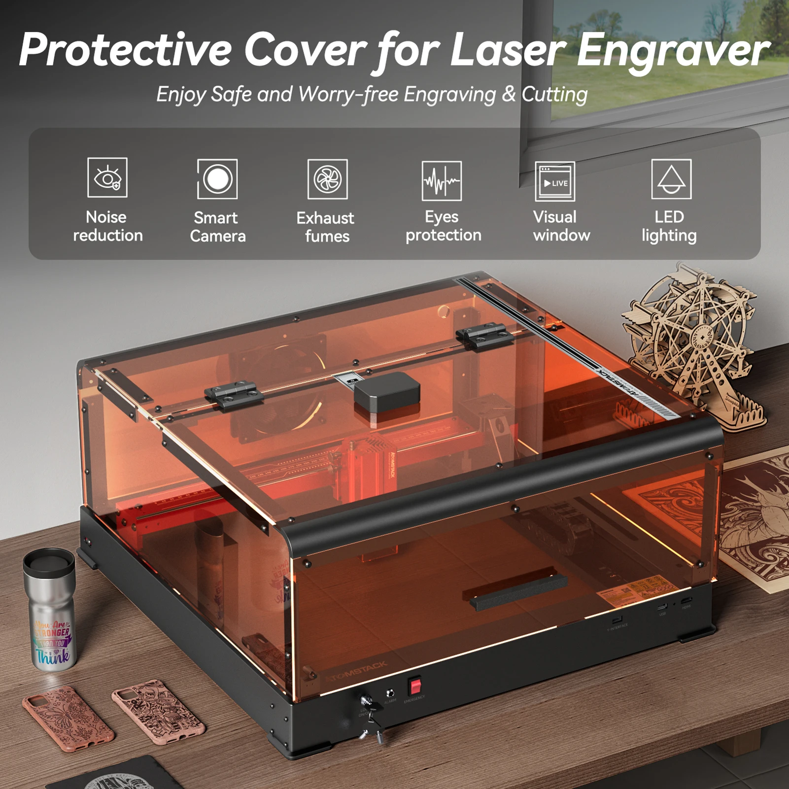 AtomStack-B3-Protective-Box-Cover-Laser-Engraver-Enclosure-with-AC1 ...