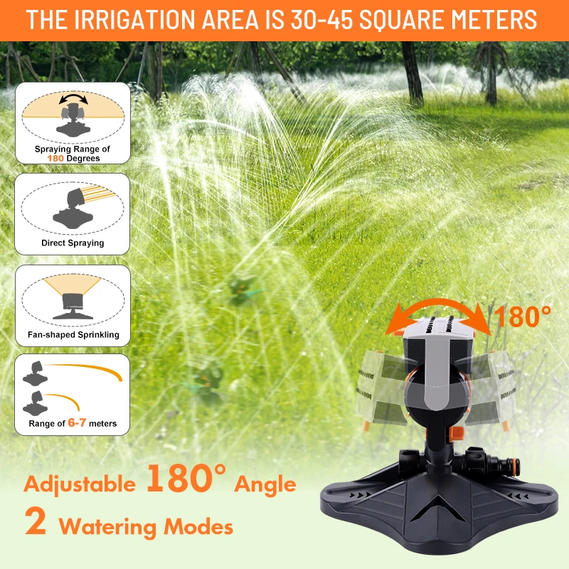 Automatic-180-Rotation-Garden-Sprinkler-Adjustable-Large-Area-Yard ...