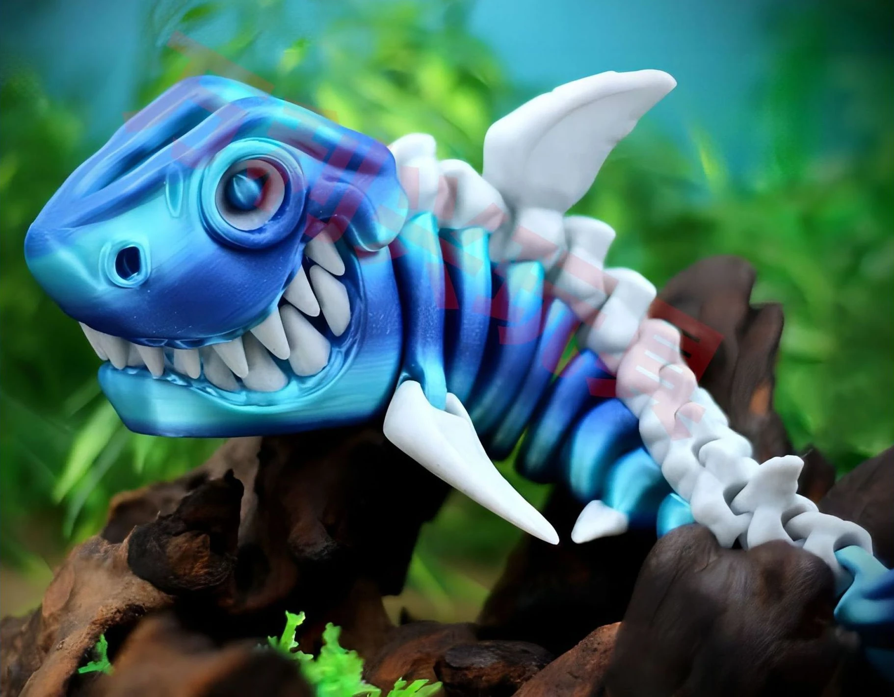 3D-Printed-Shark-with-Movable-Joints-and-Free-Swinging-Design-Creative ...