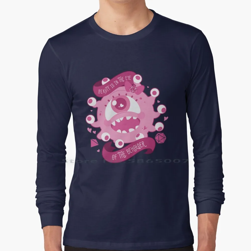 Kawaii-Beholder-100-Cotton-Long-Sleeve-T-Shirt-Dnd-And-Dragon-Monster ...