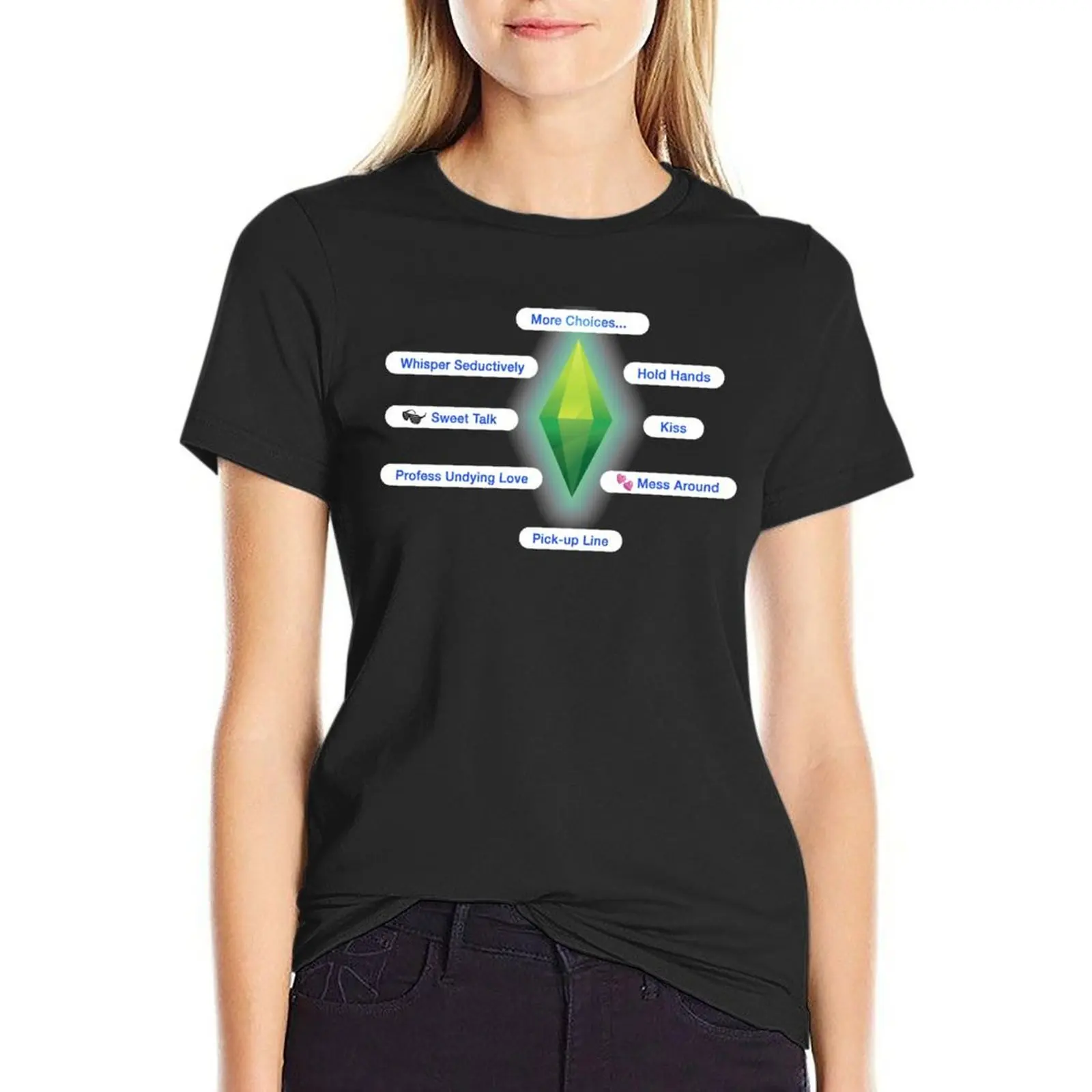 The Sims - Interactions T-Shirt summer top anime clothes graphics ...