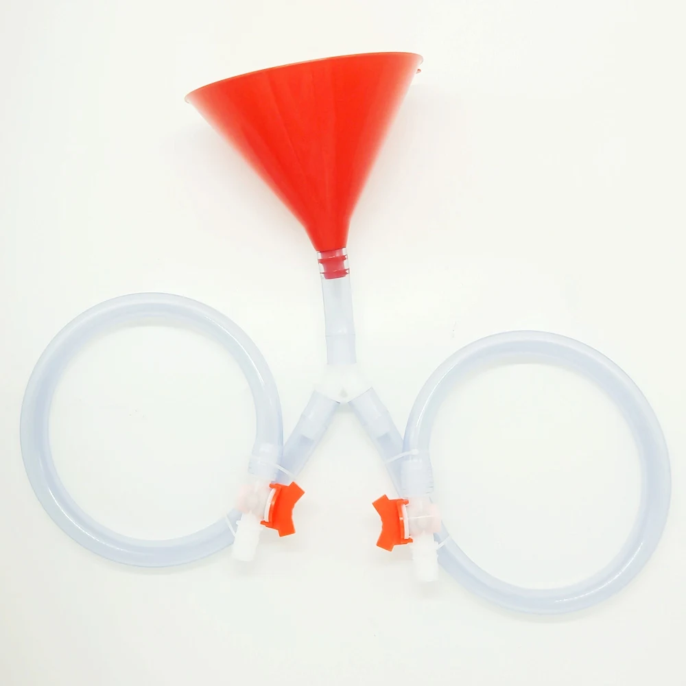 Beer Drinking Games Bongs Party Funnel Double Tube Adult Chug Scull ...