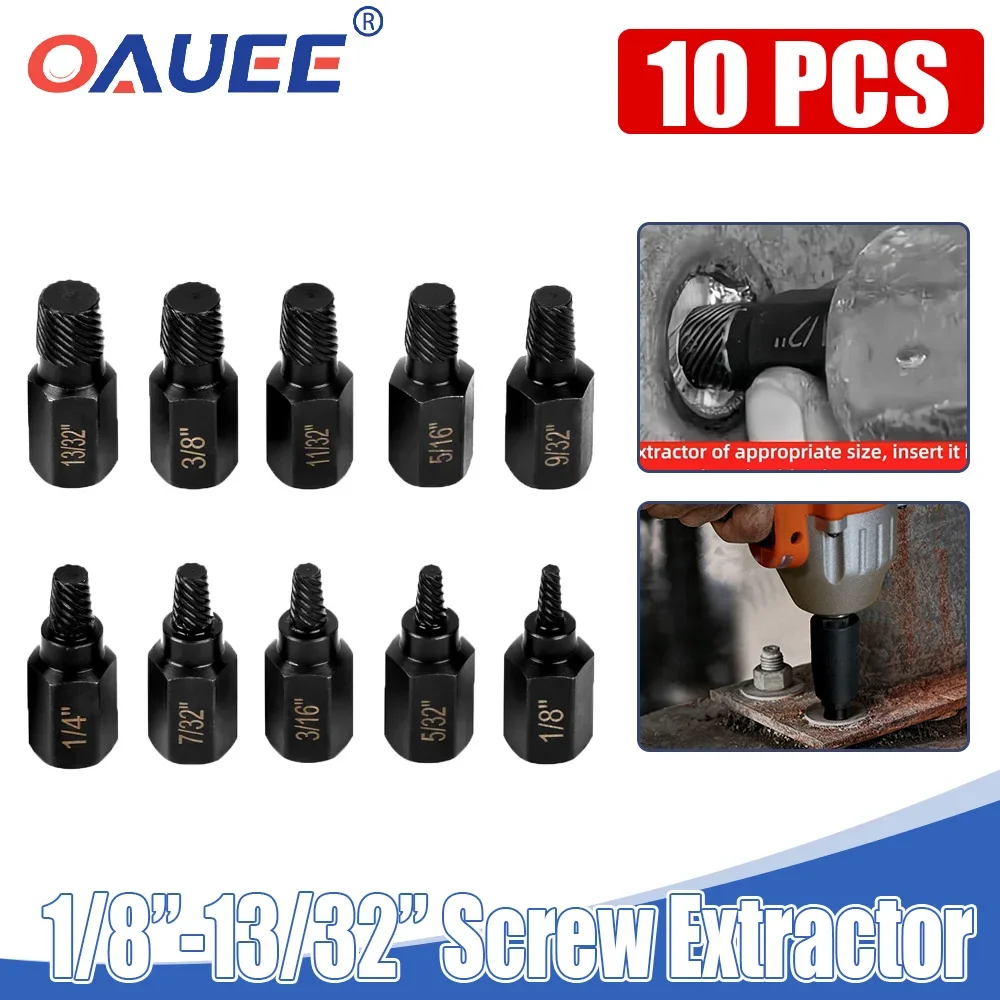 10Pcs-Screw-Extractor-Kit-Alloy-Steel-Damaged-Screw-Remover-Set-Easy ...