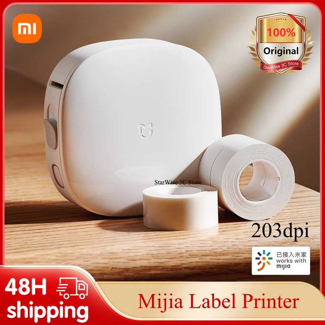 New-Xiaomi-Mijia-Label-Printer-No-ink-mini-Printer-203dpi-Portable ...