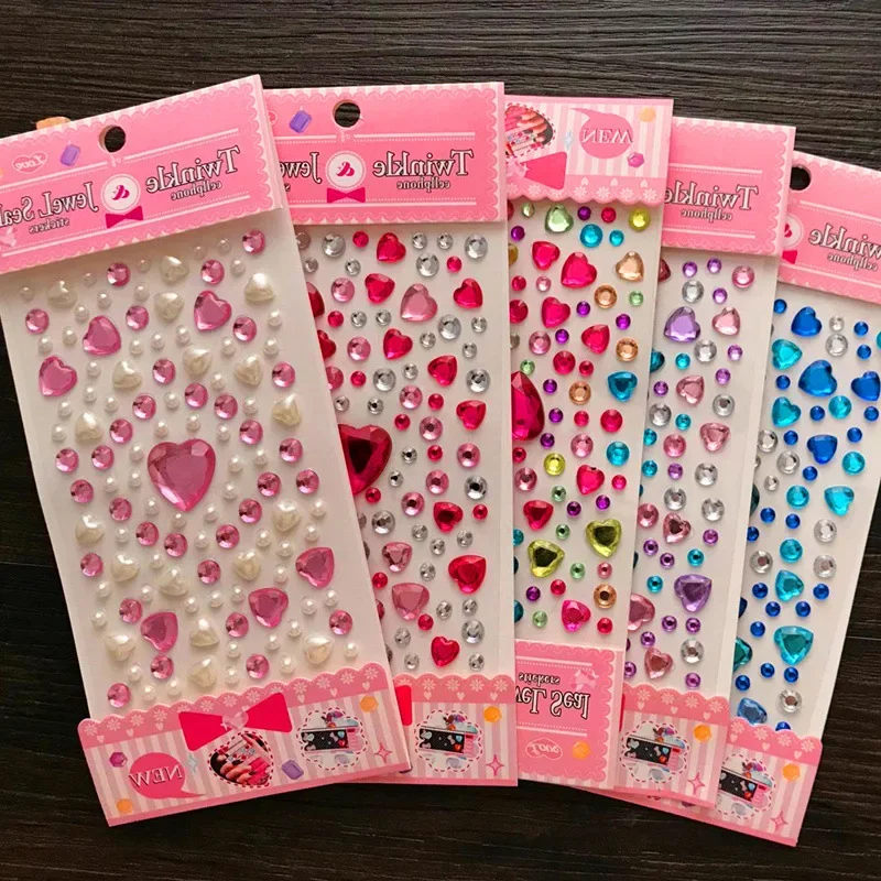 Crystal-Rhinestone-Face-DIY-Tattoo-Stickers-Disposable-Diamond-Face ...