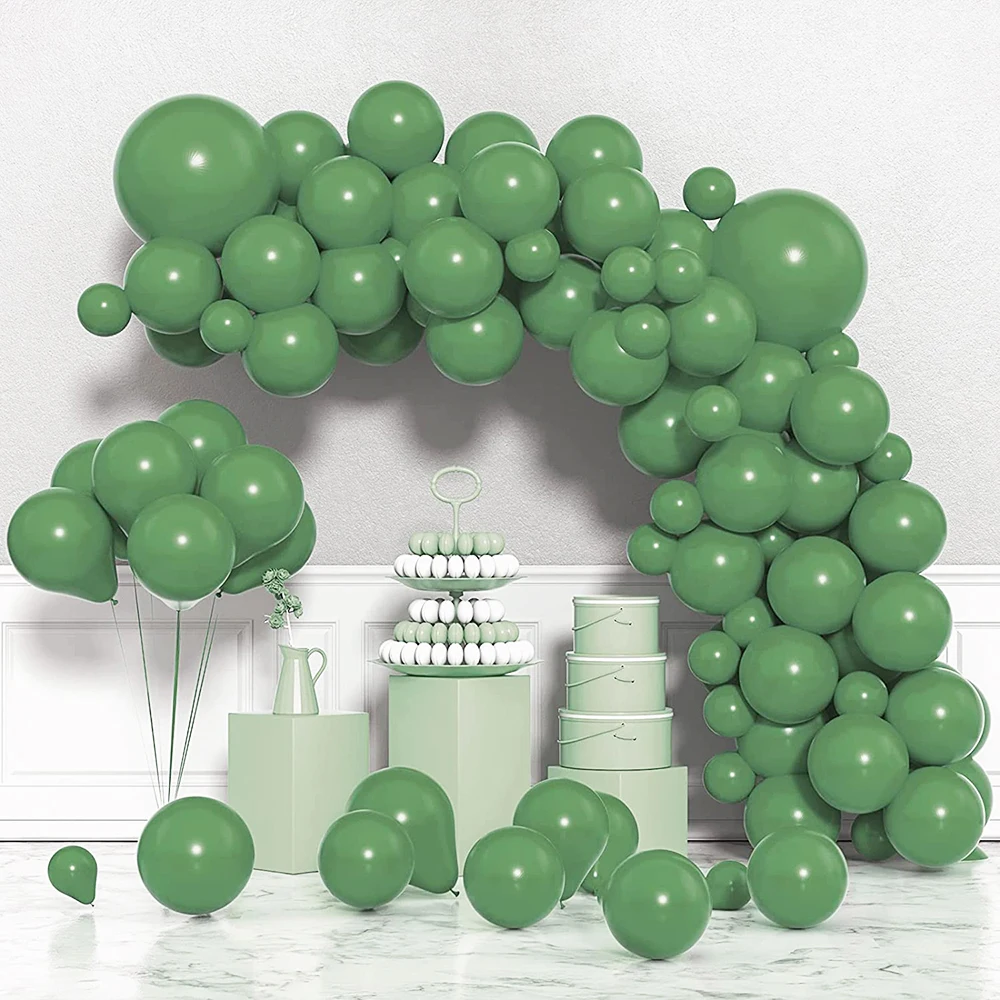 1-Set-Retro-Sage-Olive-Green-Balloon-Garland-Arch-Kit-Matte-Latex ...