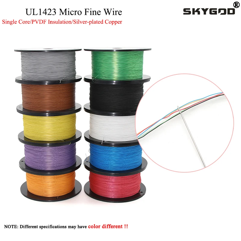 5~100m UL1423 PTFE Wire Silver Plated Single Core Cable (No Scroll ...
