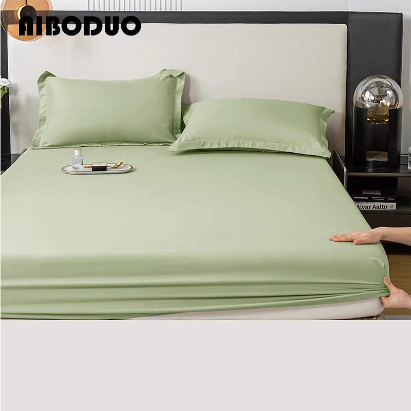 Washed-And-Scrub-Bed-Sheet-Bed-Cover-Anti-slip-Elastic-Band-Adjustable ...