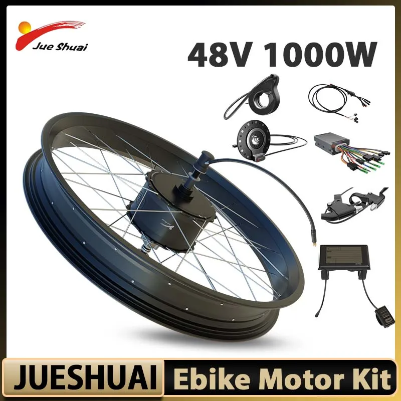 48V-1000W-Fat-Motor-Ebike-Conversion-Kit-Brushless-Hub-Gearless-Fatbike ...