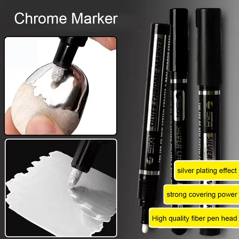 Electroplating-Paint-Markers-Mirror-Effect-Waterproof-Paintbrush-Metal ...