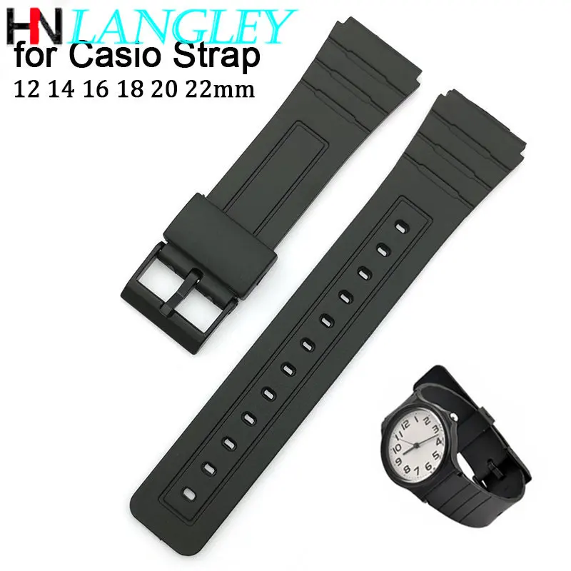 Rubber-Watch-Strap-for-Casio-W800H-Band-12-14-16-18-20mm-22mm-Sport ...