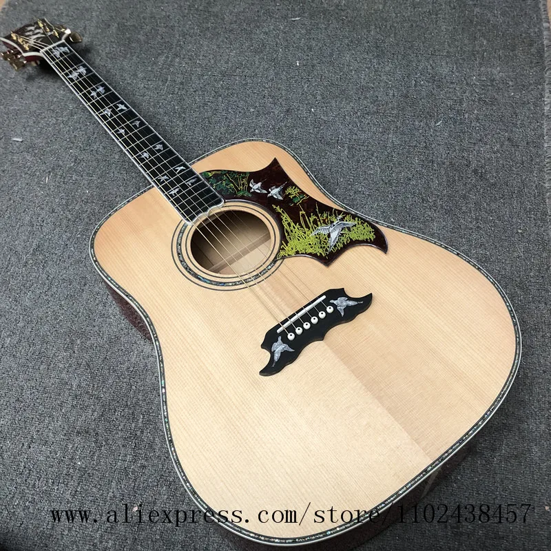 Custom 41 ", solid spruce top, tiger maple sides and back, ebony ...
