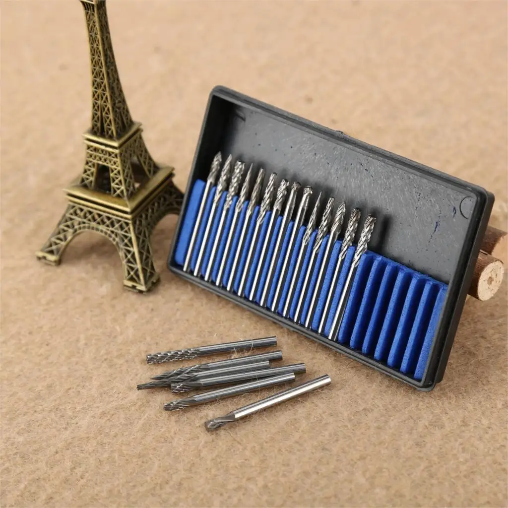 Dophee 20pcs 3x3mm Tungsten Steel Solid Carbide Burrs For Dremel Rotary ...