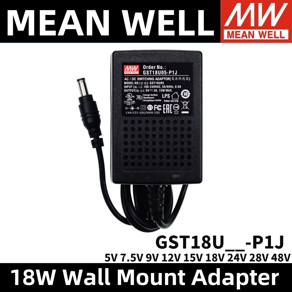 MEAN-WELL-GST18U05-P1J-GST18U07-P1J-GST18U09-P1J-GST18U12-P1J-GST18U15 ...