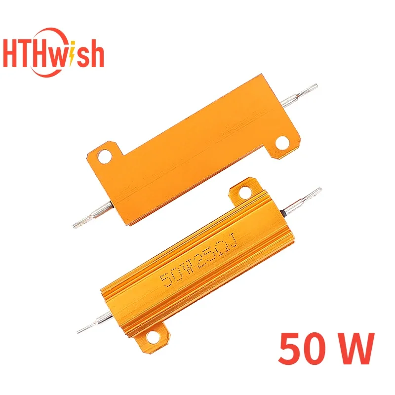 2PCS-Load-Resistor-50W-Power-Metal-Shell-Case-Wirewound-Resistor-LED ...