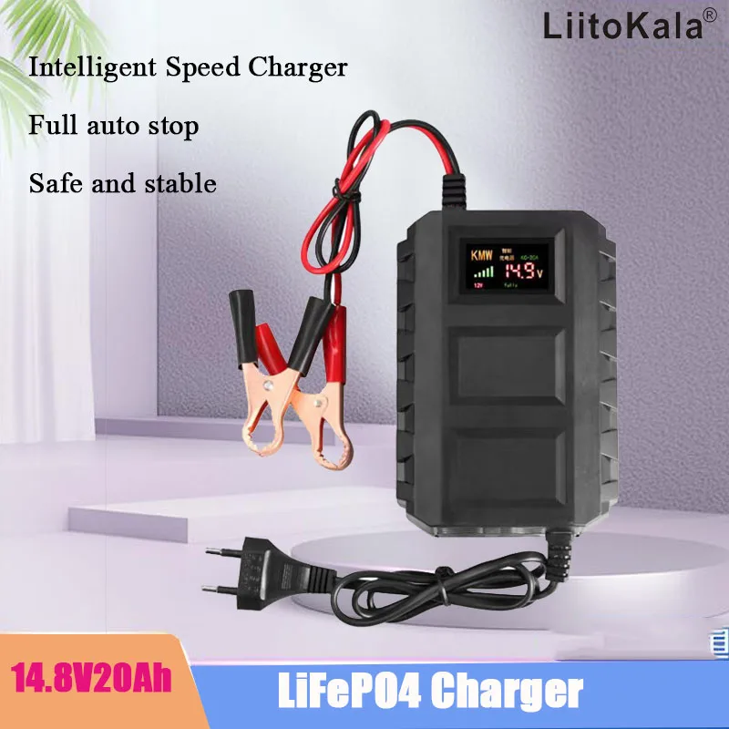 NEW-4S-14-6V-20A-LiFePO4-Charger-12-8V-Lifepo4-Battery-Pack-Off-AC180 ...