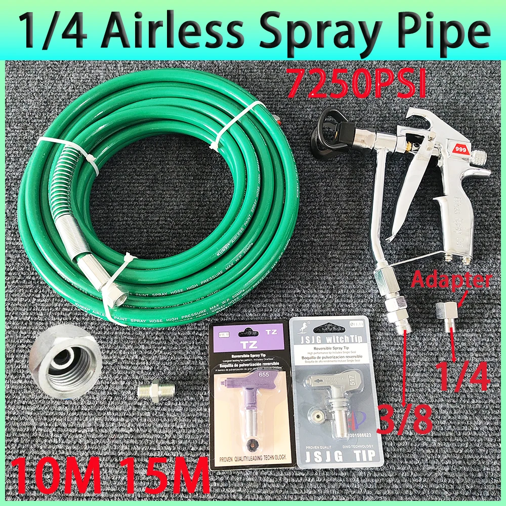 Putty-Airless-Paint-Spray-Hose-Kit-Spray-Gun-1-4-BSP-High-Pressure ...