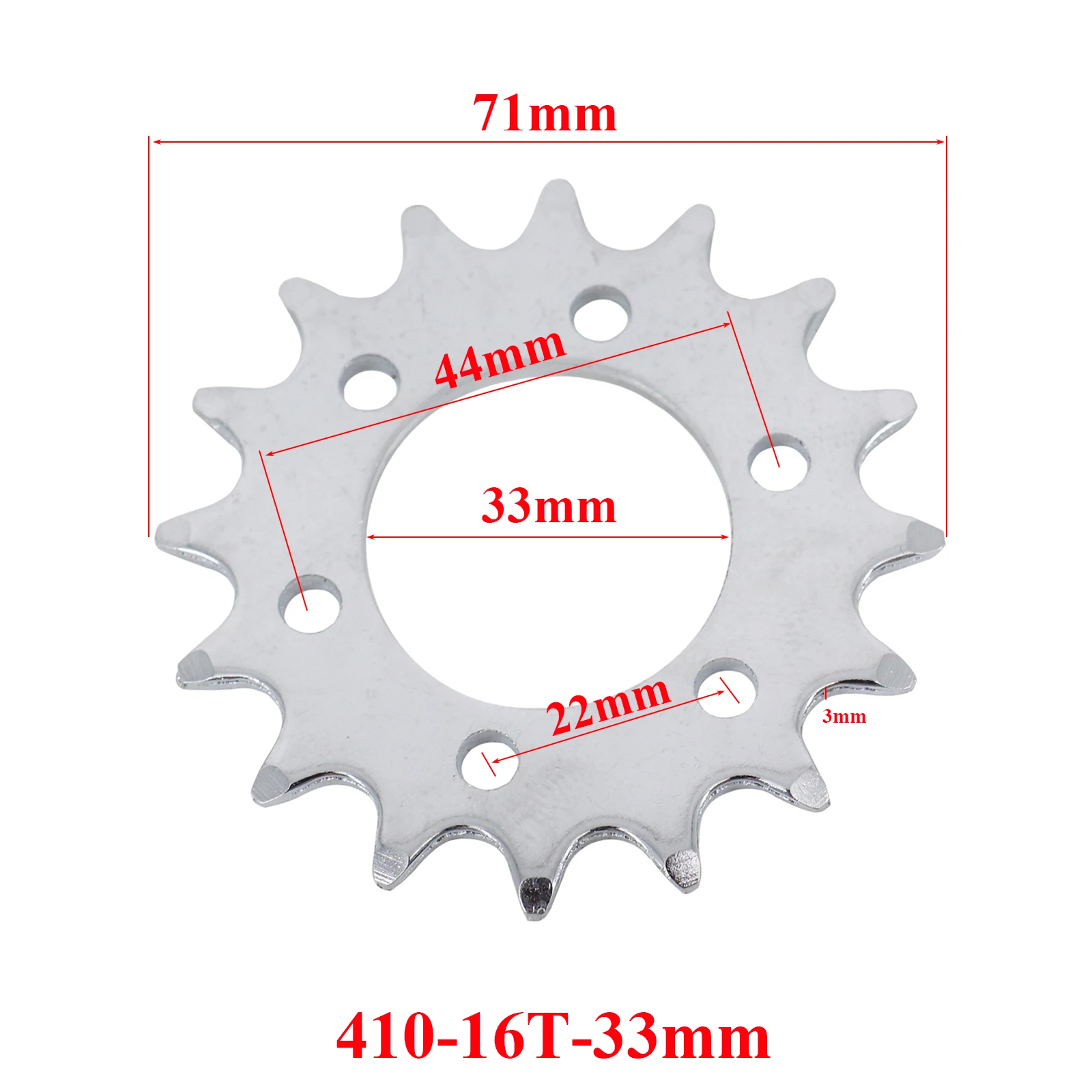 16T-Fixed-Gear-Instead-Of-Disc-Brake-16-Teeth-Sprocket-Bolts-fixed ...