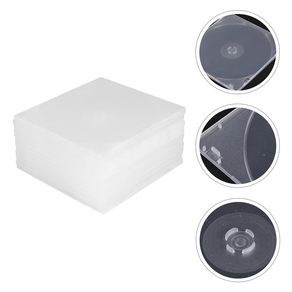 25-Pcs-CD-Case-Clear-Cases-Package-Media-Video-Storage-Single-Disc-Box ...