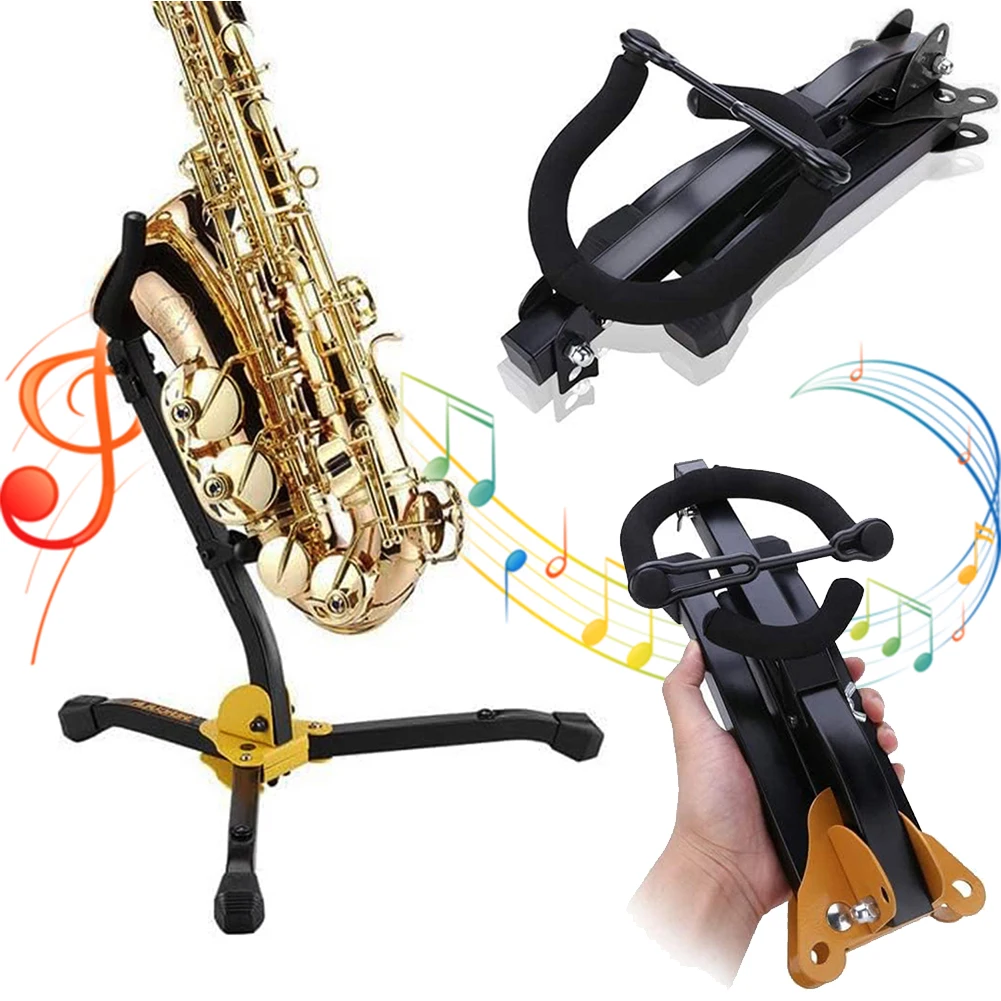 Alto Tenor Sax Holder Portable Folding Saxophone Stand Adjustable ...