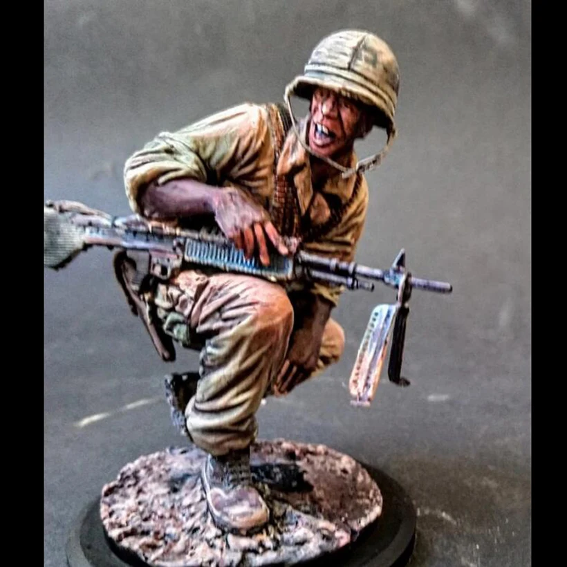 1/16 ancient soldier Vietnam War Resin figure Model kits Miniature ...