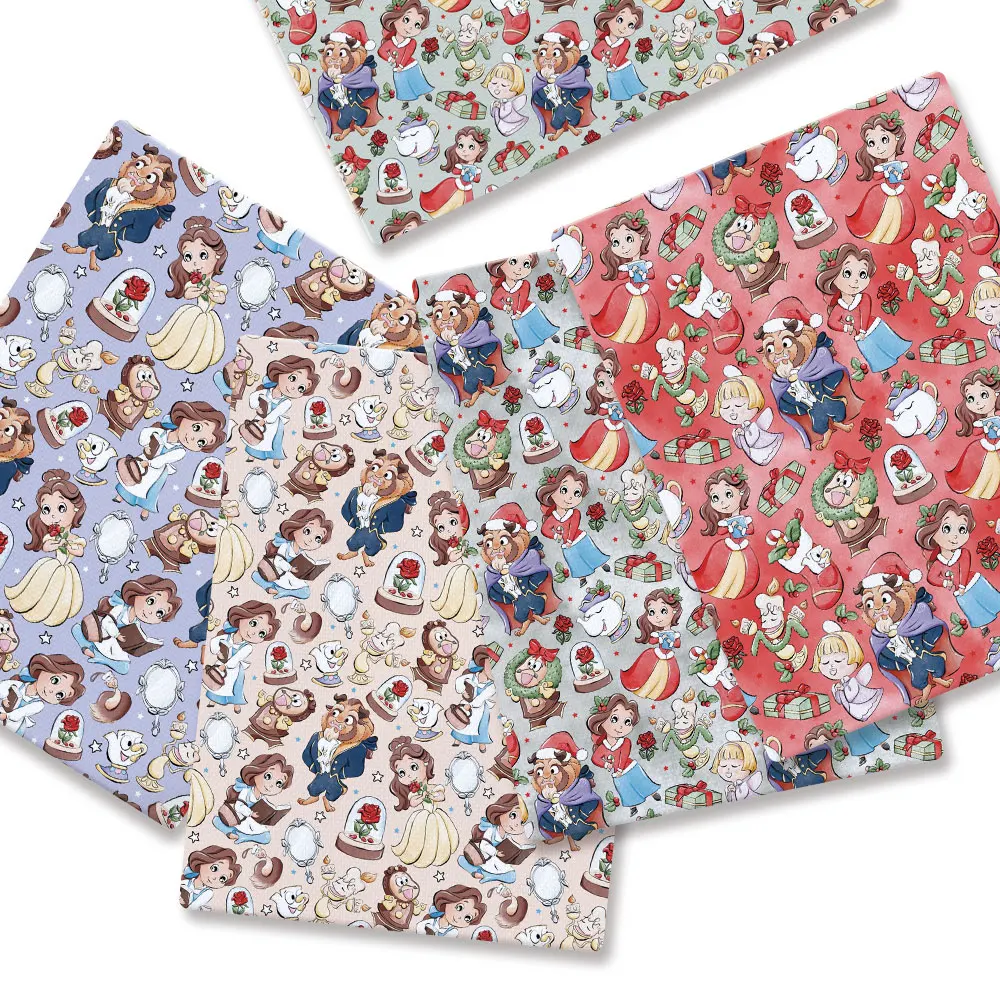 Christmas disney fabric 140x50CM Cartoon Polyester cotton fabric ...