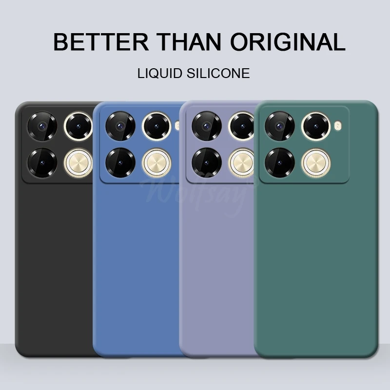 For-Infinix-Note-40-Pro-Case-Liquid-Silicone-Plain-Protector-Case ...