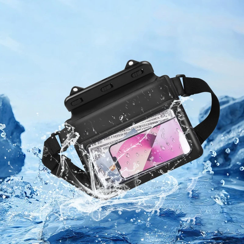 Waterproof-Dry-Bag-Pouch-For-Phone-Bag-Adjustable-Waist-Strap-Shoulder ...