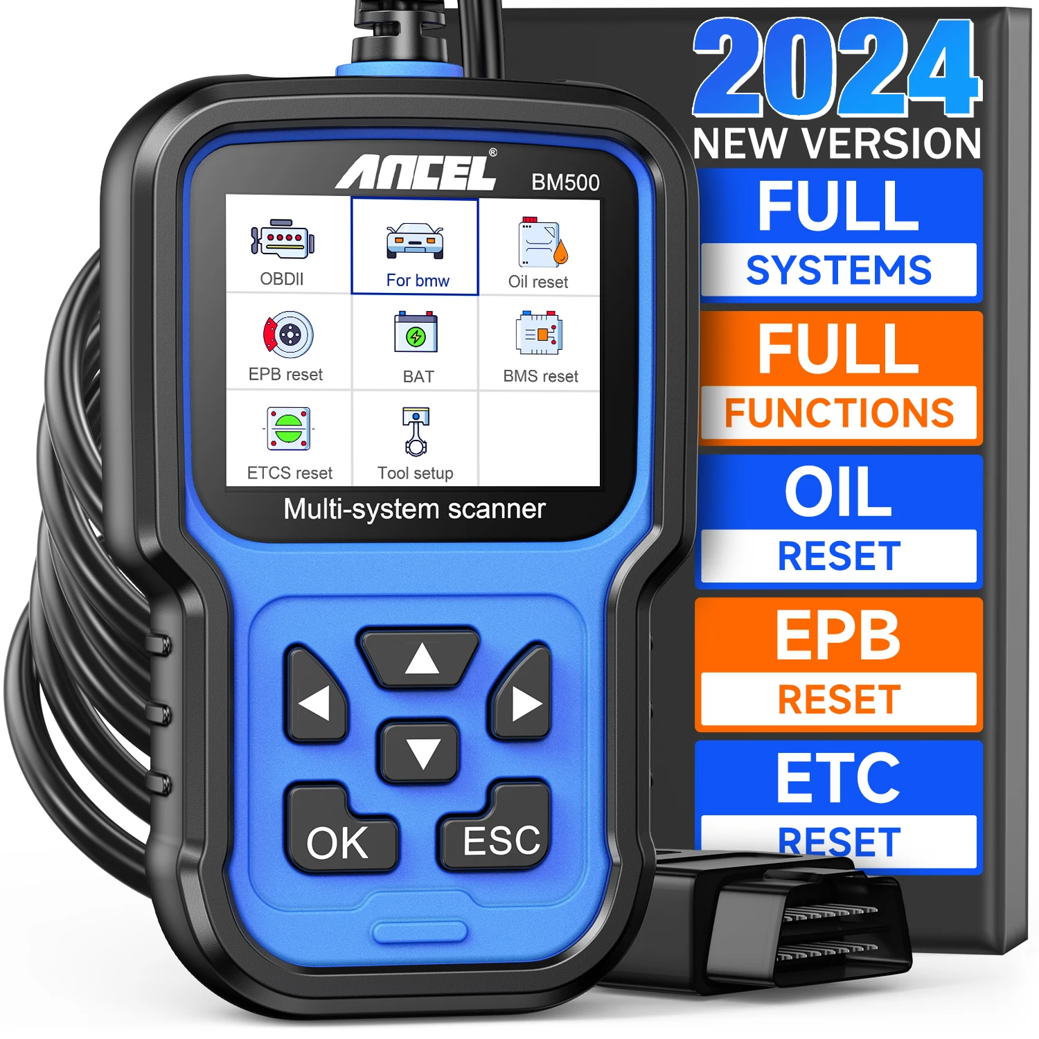 ANCEL BM500 Full System OBD2 Scanner