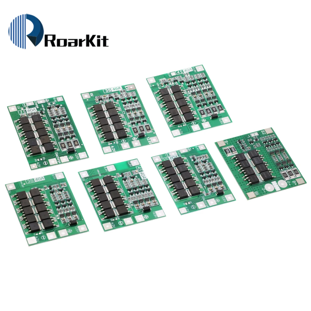 3s/4s 40a 60a Li-ion Lithium Battery Protection Board 18650 Pcb Bms For ...