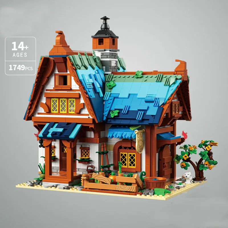 Medieval-Vintage-Manor-House-Block-DIY-Micro-Architecture-1749Pcs ...
