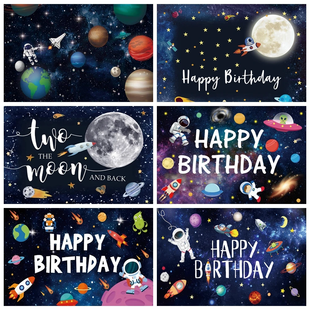 Universe-Astronaut-Birthday-Decor-Backdrops-Outer-Space-Galaxy ...