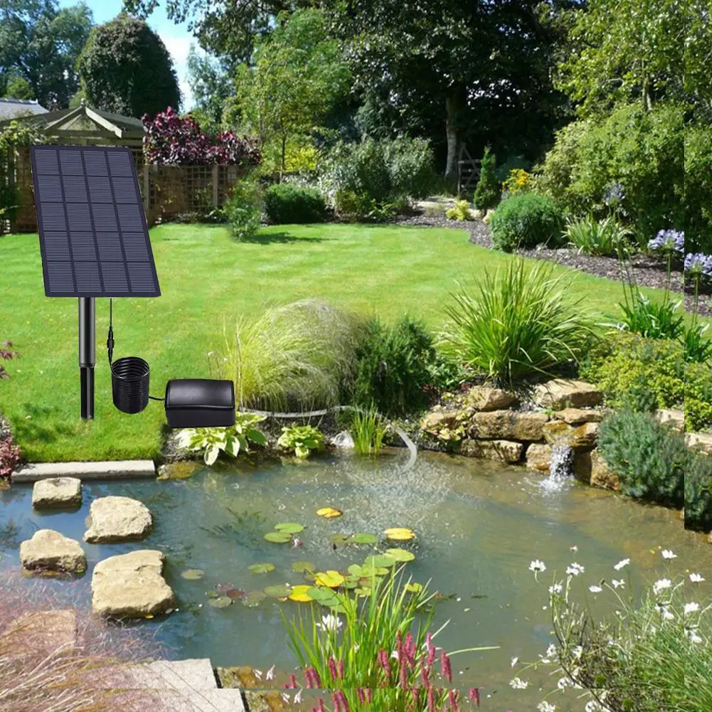 Aquarium-Oxygen-Air-Pump-Fish-Tank-Solar-Powered-Charging-Portable ...