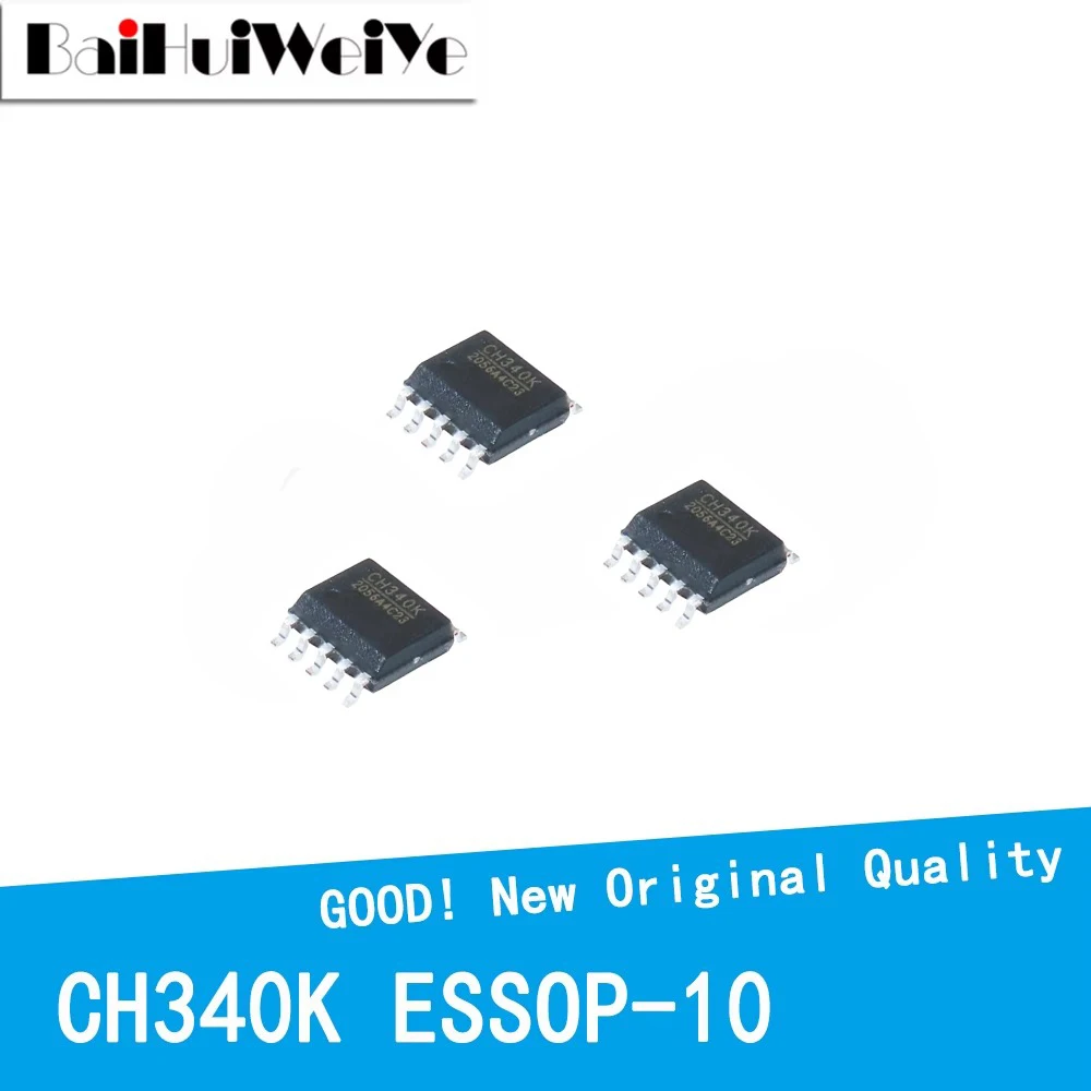 10Pcs/Lot CH340 CH340K USB To Serial Bus Adapter Chip SMD ESSOP-10 Good ...